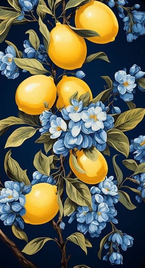 Pin By 44 7492 On Risuvane Lemon Painting Lemon Art Art Wallpaper