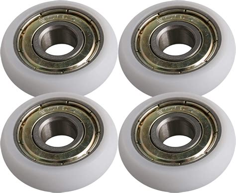 BQLZR 8 X 27 5 X 8 Mm Bianco Plastica Cuscinetto A Sfera In Acciaio