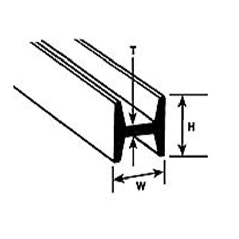 Plastruct 3 8 Inch Styrene H Column 90548 Canada S Largest Selection