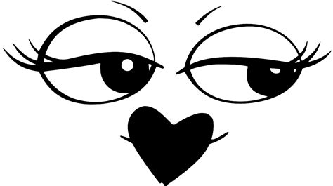 Svg 관능적 인 이모티콘 감정 매력적인 무료 Svg 이미지 및 아이콘 Svg Silh