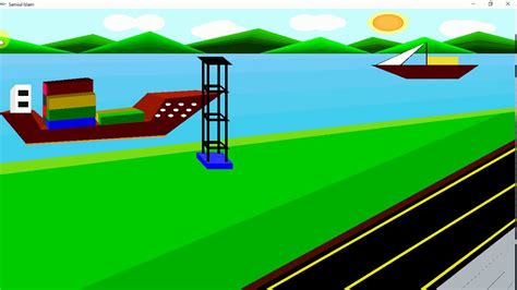 Computer Graphics Project C And Opengl River Side Port Area Youtube