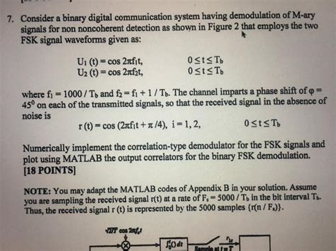 7 Consider A Binary Digital Communication System