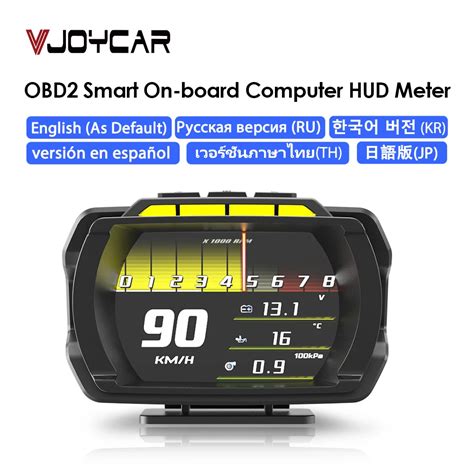 2024 Latest Car Hud Display Obd Smart Gauge Water Temperature Monitor