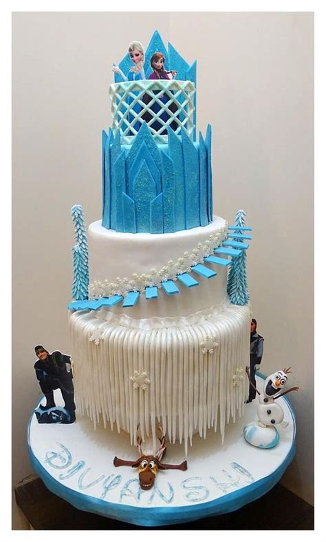 مدل کیک تولد دخترانه السا و آنا جدید و خاص مینویسم