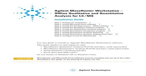 Masshunter Workstation Software Offline Qualitative And · Pdf File † Masshunter Qualitative