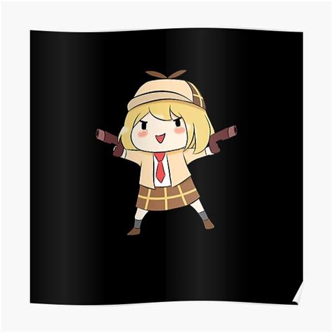 Smol Ame Smol Ame Holding Gun Poster By Pickmyart Redbubble
