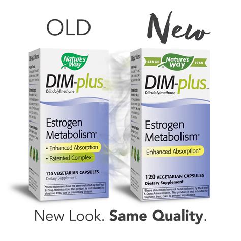 Nature's Way DIM-Plus Supplement, Diindolylmethane, 120 Capsules