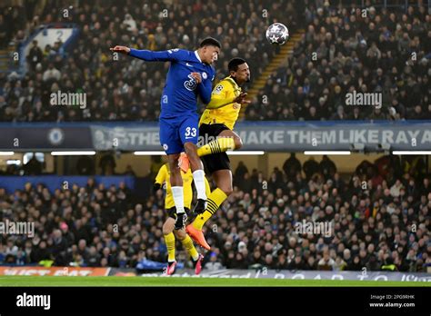Wesley Fofana Of Chelsea And Sebastien Haller Of Borussia Dortmund