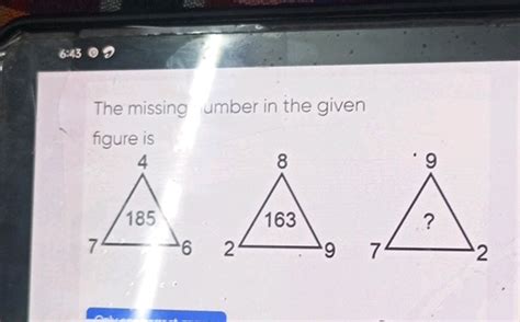 The Missing Umber In The Given Figure Is Studyx