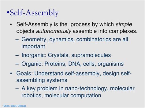 Molecular Self Assembly Models And Algorithms Ashish Goel Stanford