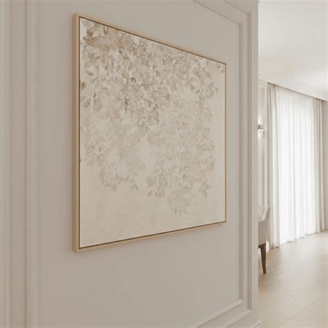 Nadine White And Natural Floral Framed Canvas Wall Art Rowen Homes