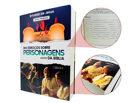 Comprar 366 Esboços Sobre Personagens Da Bíblia Volume 03 Erivaldo De Jesus A Partir De R