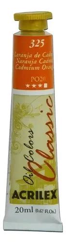 Pintura al óleo Classic Acrilex Color 325 20 ml color naranja cadmio MercadoLibre