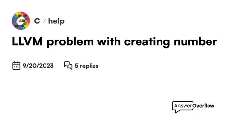 Llvm Problem With Creating Number C
