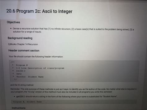 Solved 206 Program 2c Ascii To Integer Objectives Devise A