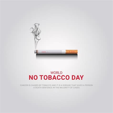 Diseño creativo del día mundial sin tabaco Vector Premium