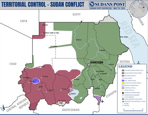 Territorial Control Map Sudan Conflict As Of May 10 2026 Sudans Post