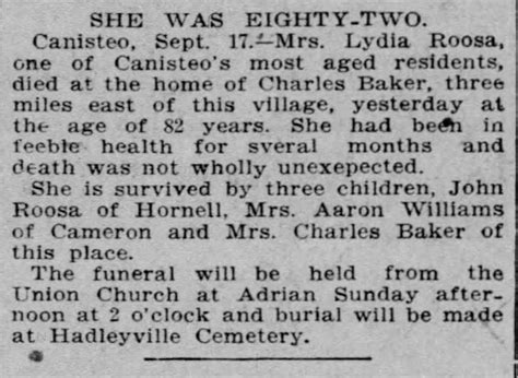 Lydia Jane Moore Roosa 1828 1910 Find A Grave Memorial