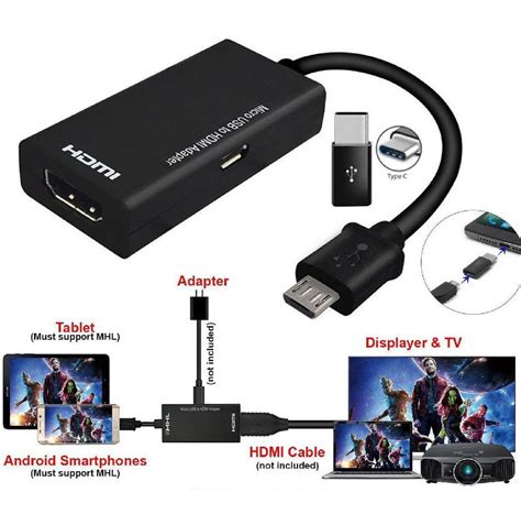 MHL переходник адаптер с Type C Micro USB на HDMI (для подключения ...