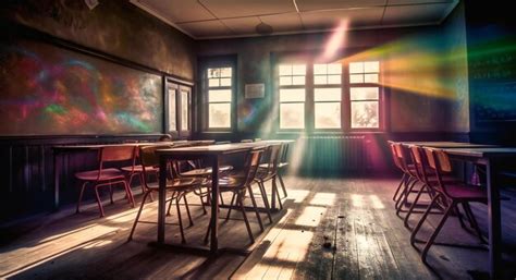 Premium Photo A Photo Of A Classroom In A Blurred Form