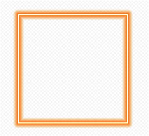HD Orange Neon Border Frame PNG Citypng