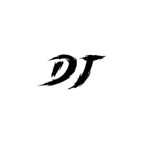 Premium Vector Dj Monogram Logo Design Letter Text Name Symbol Monochrome Logotype Alphabet