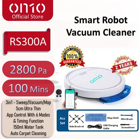 Robot Vacuum Sweep Mop Rs Upgraded Version With Mobile App Remote