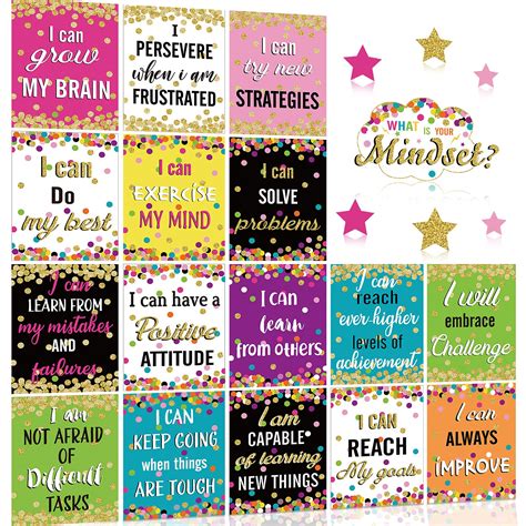 Buy Growth Mindset Posters Set Bulletin Board Display Decorations