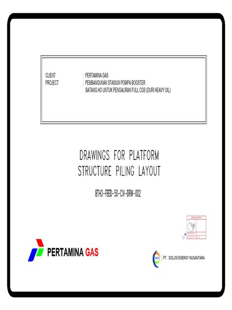 Btho Feed 50 Civ Drw 002 Drawings For Platform Structure Piling Layout