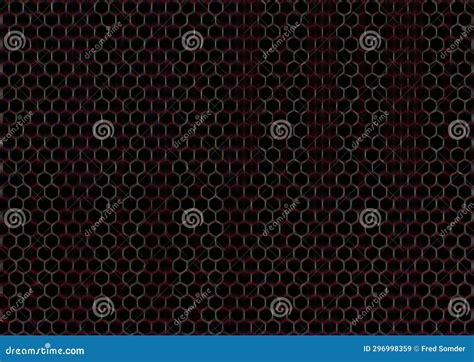 Beehive Pattern With Red Border Cells Stock Illustration Illustration