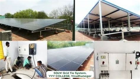 Mounting Structure Grid Tie Solar Power Plant Capacity 10 Kw For