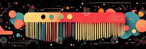 A Futuristic Abstract Illustration Featuring A Comb Like Structure With