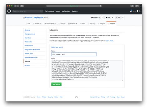 how to create a ci cd for a laravel application using github actions