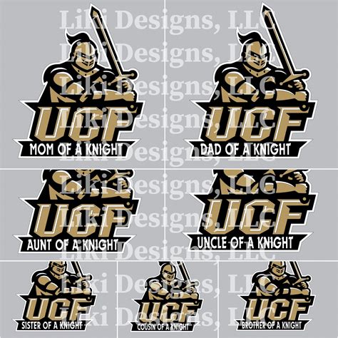Momdadsisterbrotheruncleaunt Of A Ucf Knight Vinyl Decal For Car