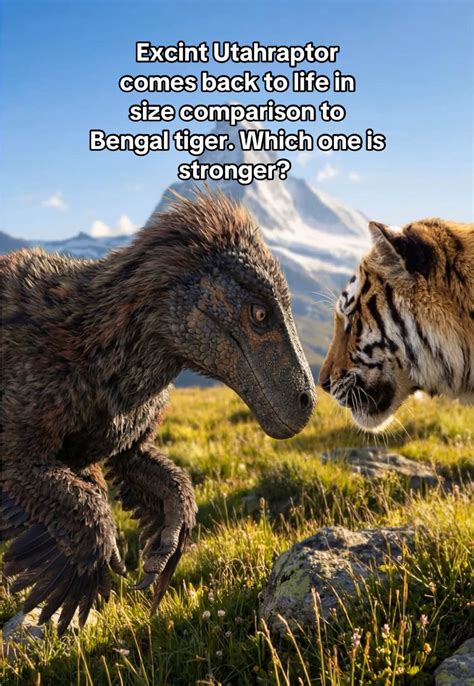 Utahraptor Vs Bengal Tiger Size And Strength Comparison Tiktok