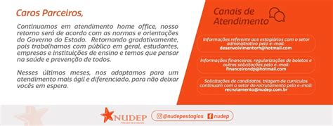 Nudep Estágio e Capacitação