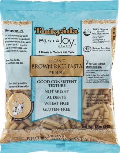 Tinkyada Pasta Joy Ready Brown Rice Pasta Organic Penne Bag