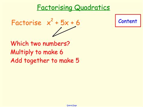 Free Factorise Quadratics A 1 Teaching Resources