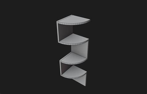Zig Zag Corner Wall Hanging Shelves 3d Model Turbosquid 2358477