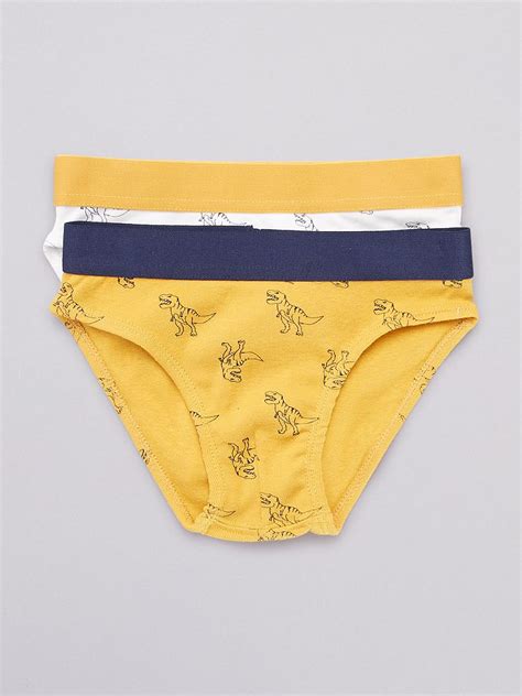Lot De 2 Slips Imprimés Dinosaures Blancjaune Kiabi 500€