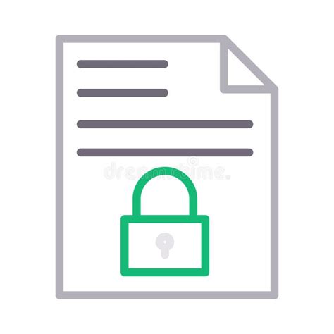 Secure File Glyph Color Vector Icon Stock Illustration Illustration Of Information Digital