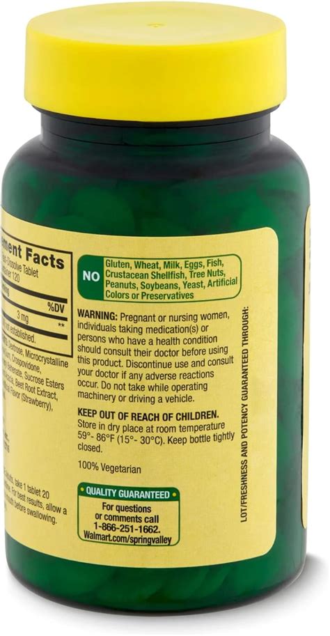Melatonina Mg Spring Valley Fast Dissolve Tabletas Paquete De