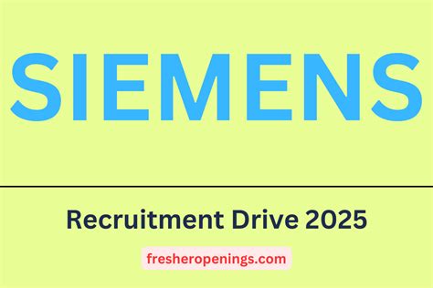 Siemens Internship 2025 Hiring Freshers Salary Up To 86 Lpa