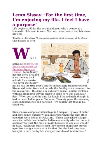 Refugee Boy Scheme Teaching Resources