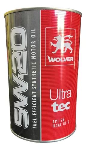 Aceite 5w20 Wolver Ultratec Sintetico 1 Litro Cuotas Sin Interés