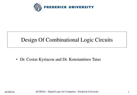 Ppt Design Of Combinational Logic Circuits Powerpoint Presentation