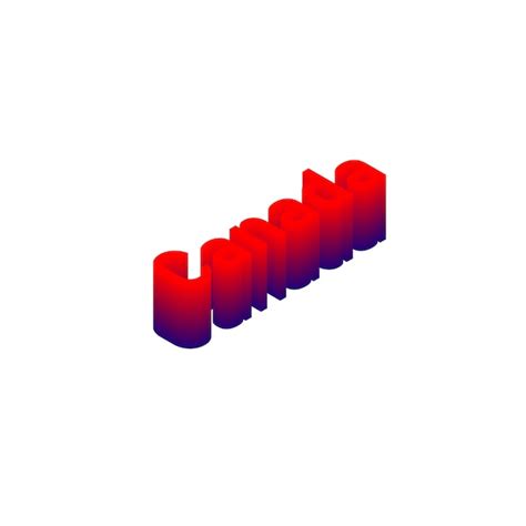 premium vector 3d text canada