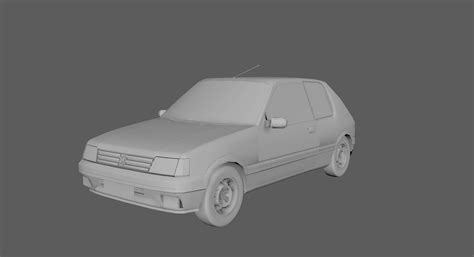 Peugeot 205 Gti 3d Model By Dylannj