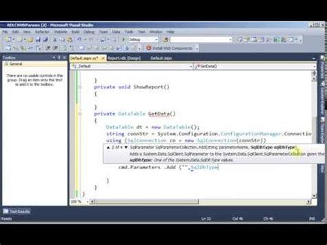 RDLC Report With Parameters C Code YouTube