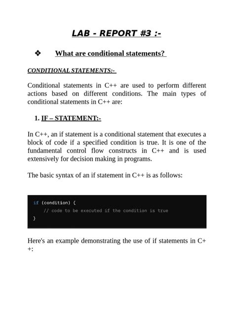 Lab Report 3 What Are Conditional Statements Pdf